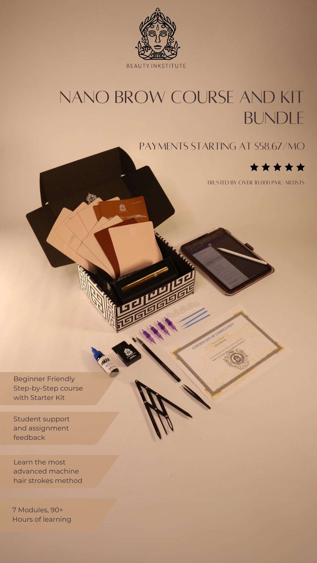 Beauty Inkstitute Nano Kit and Double Course Bundle