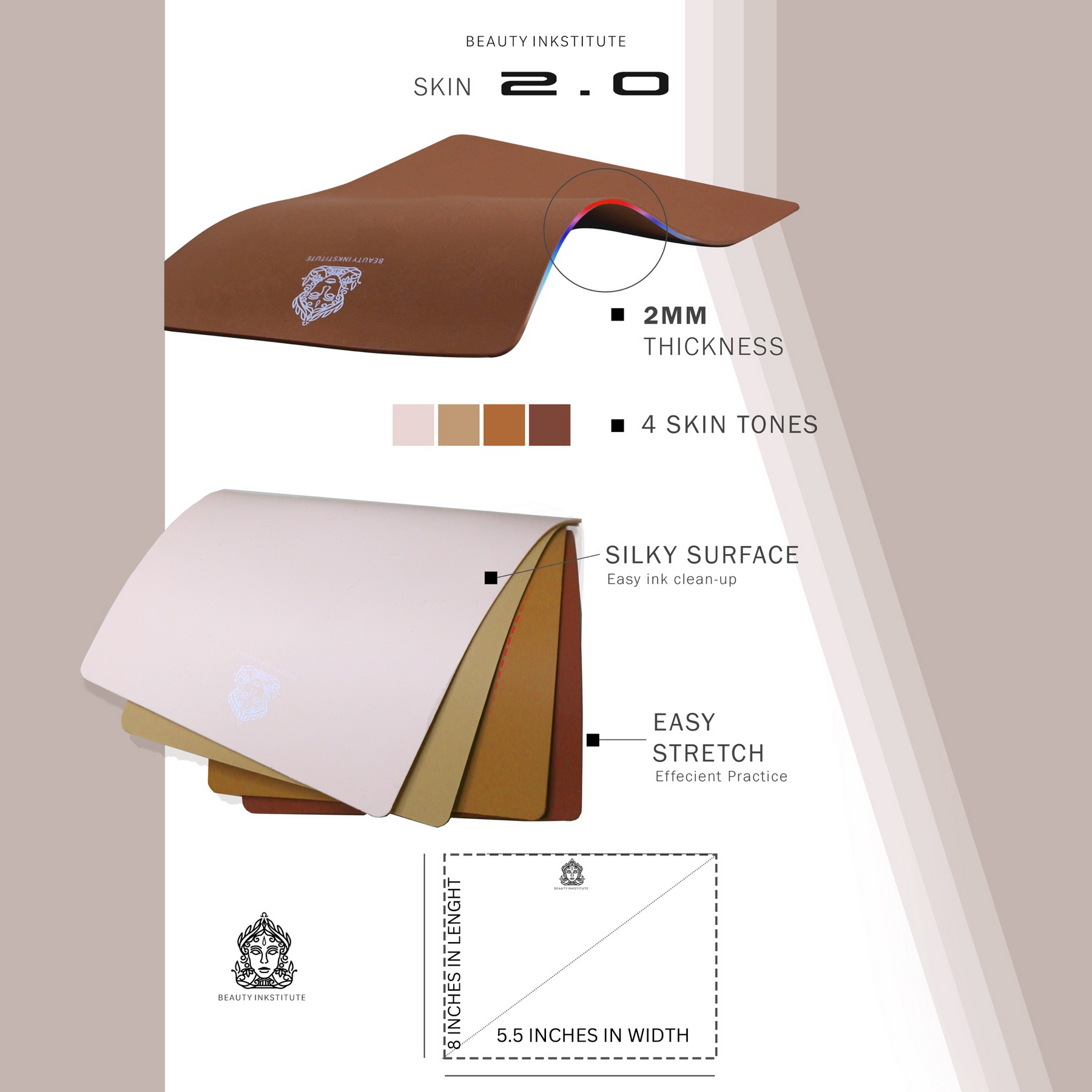 Beauty Inkstitute 3 Pack Linework Printed Silicone Skins